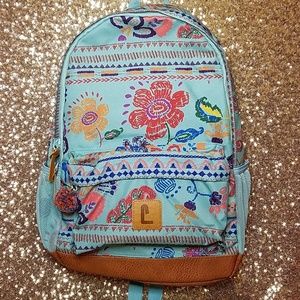Bags | Turquoise Wildflowers Backpack | Poshmark